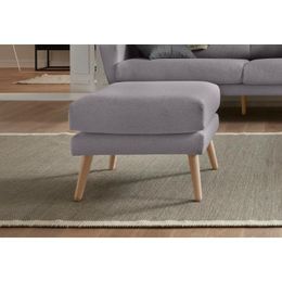 OTTO home Hocker &raquo;Bille&laquo; mit Eiche-Beinen, Design by Morten Georgsen grau Struktur (100% Polyester);Struktur fein (100% Polyester);Samtoptik (100% 
