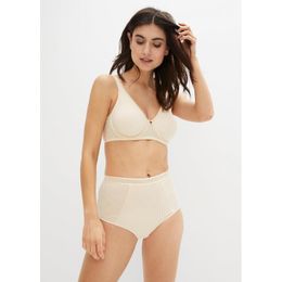 bonprix Damen bonprix Minimizer-BH &raquo;Minimizer-BH mit gepolsterten Tr&auml;gern&laquo; mit gepolsterten Tr&auml;gern und raffinierten Details beige 80, Cup C