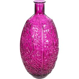 Gilde Bodenvase &raquo;Bodenvase rund Dschungel&laquo; pink Glas B/H/T: 29cm x 59cm x 29cm &Oslash; 29cm