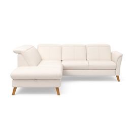 Sit & More sit&more Ecksofa &raquo;Romero L-Form&laquo; wahlweise mit oder ohne TV-Funktion, Schlaffunktion, Bettkasten beige 100% Polyester B/H/T: 250cm x 91cm x 220cm, 