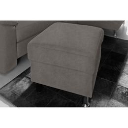 Sit & More sit&more Hocker &raquo;Top Ascara&laquo; grau Luxus-Microfaser (100% Polyester);NaturLeder B/H/T: 55cm x 46cm x 55cm, Luxus-Microfaser