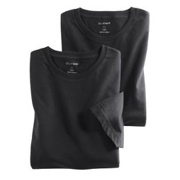 OLYMP Herren OLYMP T-Shirt &raquo;Casual&laquo; Packung, 2er, 2 Stk. schwarz M