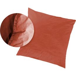 Primera Kissenbez&uuml;ge &raquo;Kissenbez&uuml;ge &raquo;Stone Washed&laquo;, (2 St&uuml;ck)&laquo; mit Stone-Washed Optik rot Renforc&eacute;, Obermaterial: 100% Baumwolle B/L: 40cm x 40cm, 2 Stk., 