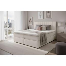 Home Affaire Boxspringbett &raquo;Bellissimo, Doppelbett, Polsterbett, Federkernbett, Komforbett&laquo; inkl. 9cm Topper, 5-Zonen-Taschen-Federkernmatratze, 