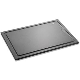 Gefu Schneidebrett &raquo;SLIZE&laquo; Holzverbundstoff aus 80 % recyceltem Material, Saftrille schwarz Holzpapierfaser B/H/L: 25cm x 0,9cm x 37cm