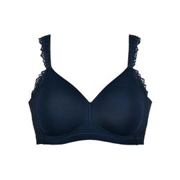 Naturana Damen B&uuml;gelloser BH &raquo;The Friday&laquo; 1 vorgeformte Cups, breite Tr&auml;ger, ohne B&uuml;gel, mit Spitze, bequem 80, Cup C