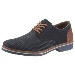 Rieker Herren Schn&uuml;rschuh mit modischer Perforation, Freizeitschuh, Halbschuh, Schn&uuml;rschuh blau 41