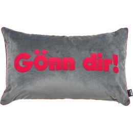 done. Dekokissen &raquo;Vibe&laquo; Weicher Samtstoff grau Polyester B/L: 40cm x 60cm, 1 Stk.