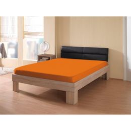 Kum Spannbettlaken &raquo;Frottee-Stretch Spannbetttuch&laquo; bis ca. 30 cm Matratzenh&ouml;he orange Frottee, Obermaterial: 80% Baumwolle, 20% Polyester B/L: 200cm, 