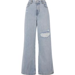 2Y STUDIOS Damen Bequeme Jeans "2Y Studios Diala Wide Baggy Jeans", blau, Gr. 25, unifarben, 100% Baumwolle, Jeans