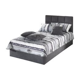 Westfalia Schlafkomfort Polsterbett mit Bettkasten grau Bezug Bett: Microfaser (100% Polyester);Bonnell-Federkernmatratze: 51% Polypropylen, 39% Polyester, 10% Baumwolle;