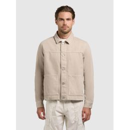 Khujo Herren Jeansjacke "BARTO", beige, Gr. L, unifarben, Denim/Jeans, 100% Baumwolle, Jacken