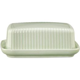 Seltmann Weiden Butterdose &raquo;Amina&laquo; 250 g, Dose mit Deckel gr&uuml;n Porzellan B/H/L: 14cm x 6,2cm x 17,5cm