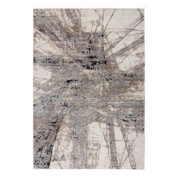 Kayoom Teppich &raquo;Firenze 485&laquo; rechteckig 22 mm H&ouml;he Kurzflor, Modernes Muster, Fu&szlig;bodenheizungsgeeignet, Wohnzimmer grau Polypropylen B : 140cm 1 Stk., 22mm, 