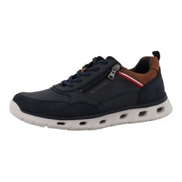Tom Tailor Herren Sneaker "Valter", Gr. 42, blau, Lederimitat, Textil, Schuhe, Freizeitschuh, Halbschuh, Schn&uuml;rschuh mit Kontrastbes&auml;tzen