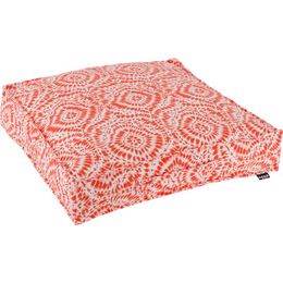 HOCK Palettenkissen &raquo;Badu Batik Steel Outdoor&laquo; Matratzenkissen orange Polyacryl (dralon ) B/L: 50cm x 50cm, 1 Stk.