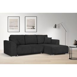OTTO home Ecksofa &raquo;BEATRICE optionale Schlafsofa mit Bettkasten, B/T/H: 265/170/86 cm&laquo; L-Form, wahlweise auch mit Bettfunktion und Bettkasten grau 100