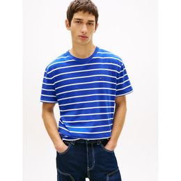 Tommy Jeans Herren T-Shirt &raquo;TJM REGULAR STRIPE&laquo; Regular fit mit Rundhalsausschnitt blau 4XL