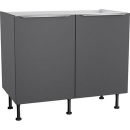 KOCHSTATION Sp&uuml;lenschrank &raquo;KS-Aken&laquo; grau anthrazit, B/H/T: 100cm x 87cm x 58,4cm