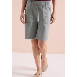 Cecil Damen Shorts, grau, Gr. XL, unifarben, Web, 98% Baumwolle, 2% Elasthan, Hosen, Middle Waist