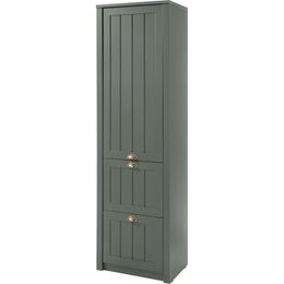 Home Affaire Garderobenschrank H&ouml;he ca. 204 cm gr&uuml;n Holzwerkstoff, MDF B/H/T: 60cm x 204cm x 43cm, Schubladen: 2 Stk. T&uuml;ren: 1 Stk.