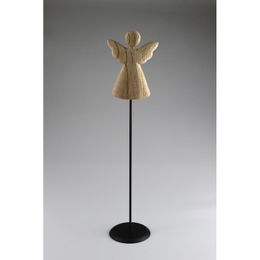 AM Design Dekofigur &raquo;Weihnachstsdekoration aus Holz&laquo; 2er Set, BxH: 10,5x45 cm beige Holzwerkstoff, Metall B/H/T: 10,5cm x 45cm