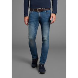 Bruno Banani Herren Slim-fit-Jeans &raquo;Grady&laquo; schmale Beinweite, niedrige Leibh&ouml;he, figurbetonte Silhouette blau 34, L&auml;nge 34