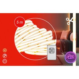 Briloner Leuchten LED Stripe &raquo;LED COB Stripe&laquo; 5 m, Wohnzimmer, Schlafzimmer, Flur Kabell&auml;nge 1,5m x Gesamtl&auml;nge 5m