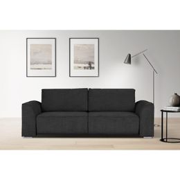 Inosign 3-Sitzer &raquo;BEATRICE, B: 250 cm - wahlweise mit Bettfunktion&laquo; u. Bettkasten, incl. 2 Zierkissen grau 100% Polyester B/H/T: 250cm x 92cm x 107cm,