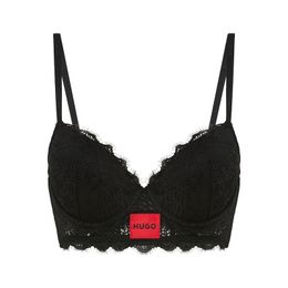 HUGO Underwear B&uuml;gel-BH &raquo;PUSH-UP RL LACE&laquo; mit Spitze, Spaghettitr&auml;ger schwarz 70, Cup C B&uuml;gel-BH