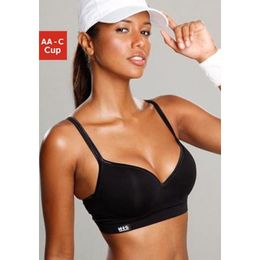 H.I.S. Sport-BH mit Push-up-Kissen schwarz 80, Cup AA Sport-BH