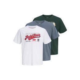 Jack & Jones Jack & Jones Herren T-Shirt &raquo;JJELOGO TEE SS O-NECK 2 COL AW26 3PK MP&laquo; Packung, 3 aus Baumwolle, mit geradem Abschluss bunt L