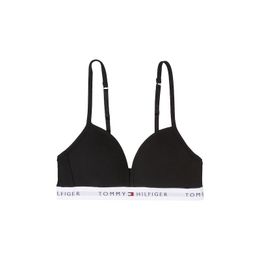 Tommy Hilfiger Underwear Kinder Triangel-BH mit Logoschriftzug schwarz 140/146, N-Gr