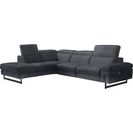 Egoitaliano Ecksofa &raquo;Candice, elegant, edel und bequem, erstklassiger Sitzkomfort, L-Form&laquo; inkl. 2 elektrischer Relaxfunktionen, Bedienung &uuml;ber Taste an Armlehne 