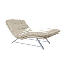W.Schillig Relaxliege &raquo;daily dreams&laquo; in Waffelkissen-Optik, wahlweise mit Motor, Kufengestell, in 2 Breiten grau Longlife Xtra-Leder Z59: Glattleder 