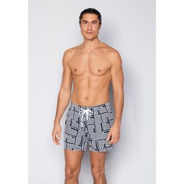 JOOP! Herren JOOP! Badeshorts &raquo;Deco Logo&laquo; mit gro&szlig;em Allover-Wording und seitlichen Taschen schwarz-wei&szlig; L, N-Gr