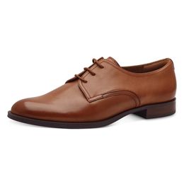 Tamaris Damen Schn&uuml;rschuh , Blockabsatz, Halbschuh, Businessschuh mit Ziern&auml;hten braun 39