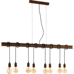 Eglo H&auml;ngeleuchte &raquo;TOWNSHEND 4 Deckenlampe, Stahl, Vintage, E27, Esszimmerlampe, Lampe&laquo; E27 1 Stk. H&auml;ngeleuchte, L150 x B14 x H110cm, antik-braun, 