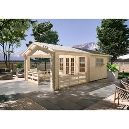 Skan Holz Gartenhaus &raquo;Holmestrand&laquo; beige Holzwerkstoff Fu&szlig;boden im Gartenhaus, ohne Dacheindeckung