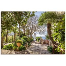 Artland Wandbild &raquo;Garten Son Marroig bei Dei&Atilde; , Mallorca&laquo; Gartenbilder 1 Stk. tlg. als Leinwandbild, Poster in verschied. Gr&ouml;&szlig;en gr&uuml;n B/H/T: 90cm x 60cm, 
