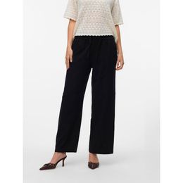 V&eacute;ro Moda Vero Moda Damen Schlupfhose &raquo;VMCAIA MW WIDE PANT WVN NOOS&laquo; Baumwollmischung, oversize, mit Leinen schwarz XS (34), N-Gr