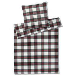 Elegante Bettw&auml;sche &raquo;Westminster&laquo; 2 Stk. angenehmes Hautgef&uuml;hl Flanell, Obermaterial: 100% Baumwolle B/L: 135cm x 200cm, 1 Stk., 1 Stk., Flanell, B/L: 80cm x 