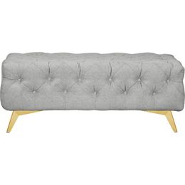 Home Affaire Polsterhocker &raquo;Amaury&laquo; Chesterfield-Optik, Breite 120cm, Fu&szlig;farbe w&auml;hlbar silber Struktur (100% Polyester);Samtoptik (100% Polyester) B/H