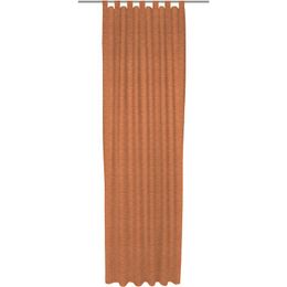 WIRTH Vorhang &raquo;Trondheim B&laquo; Schlaufen 1 Stk. tlg. nach Ma&szlig; orange Polyacryl 185cm, Schlaufen, 132cm