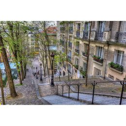 papermoon Fototapete &raquo;Montmartre in Paris&laquo; glatt bunt Vlies B/L: 2m x 1,49m, Bahnen: 4 Stk.