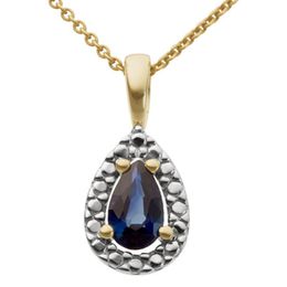 Firetti Damen Kettenanh&auml;nger &raquo;Schmuck Geschenk Gold 333 Halsschmuck Anh&auml;nger f&uuml;r Halskette Saphir&laquo; mit Saphir bunt Gelbgold 333, 0,5 g
