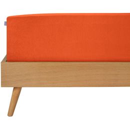 Schiesser Spannbettlaken &raquo;Jessi aus 100% Baumwolle&laquo; f&uuml;r Matratzen bis zu 22 cm H&ouml;he, MADE IN GREEN by OEKO-TEX orange Jersey, Obermaterial: 100% Baumwolle B/L: 