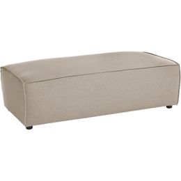 OTTO home Hocker &raquo;NEU: SHERWOOD XXL, Polsterhocker, Cord, Webstoff&laquo; rechteckig, bequemer Sitzkomfort, 130/60/44 cm, Krokodilverbinder braun 100% 