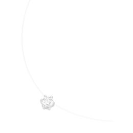 Firetti Damen Kette mit Anh&auml;nger &raquo;Schmuck Geschenk, Solit&auml;r, Glamour&ouml;se Optik&laquo; mit Zirkonia (synth.) silber Nylon Silber 925 (Sterlingsilber), L: 45
