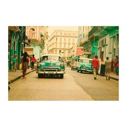 Komar Bild &raquo;Cuba Rush&laquo; St&auml;dte 1 Stk. tlg. Wandbild zur Dekoration - ohne Rahmen bunt Holz, Papier B/H/T: 70cm x 50cm, St&auml;dte, 1 Stk.